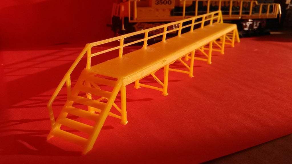 🏛️ HO Scale Railroad Workers Platform・ STL File for ・Cults